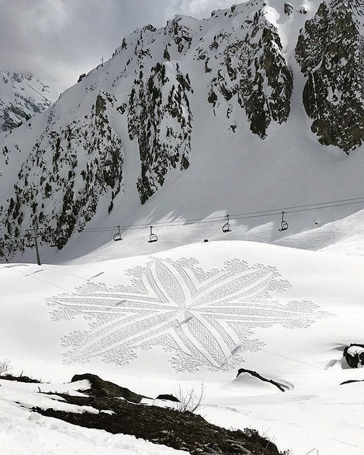 Artist Uses Snow to Create Beautiful Designs - My Daily Magazine - Art ...