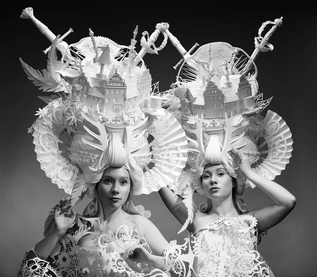 Meet the Creative Duo Behind Over-the-Top Paper Wigs and Headpieces